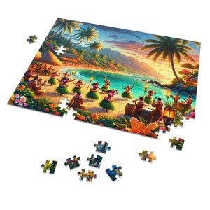 Hawaiian Luau Party Jigsaw Puzzle Unique Gift for Mom Friend Hawaii ...
