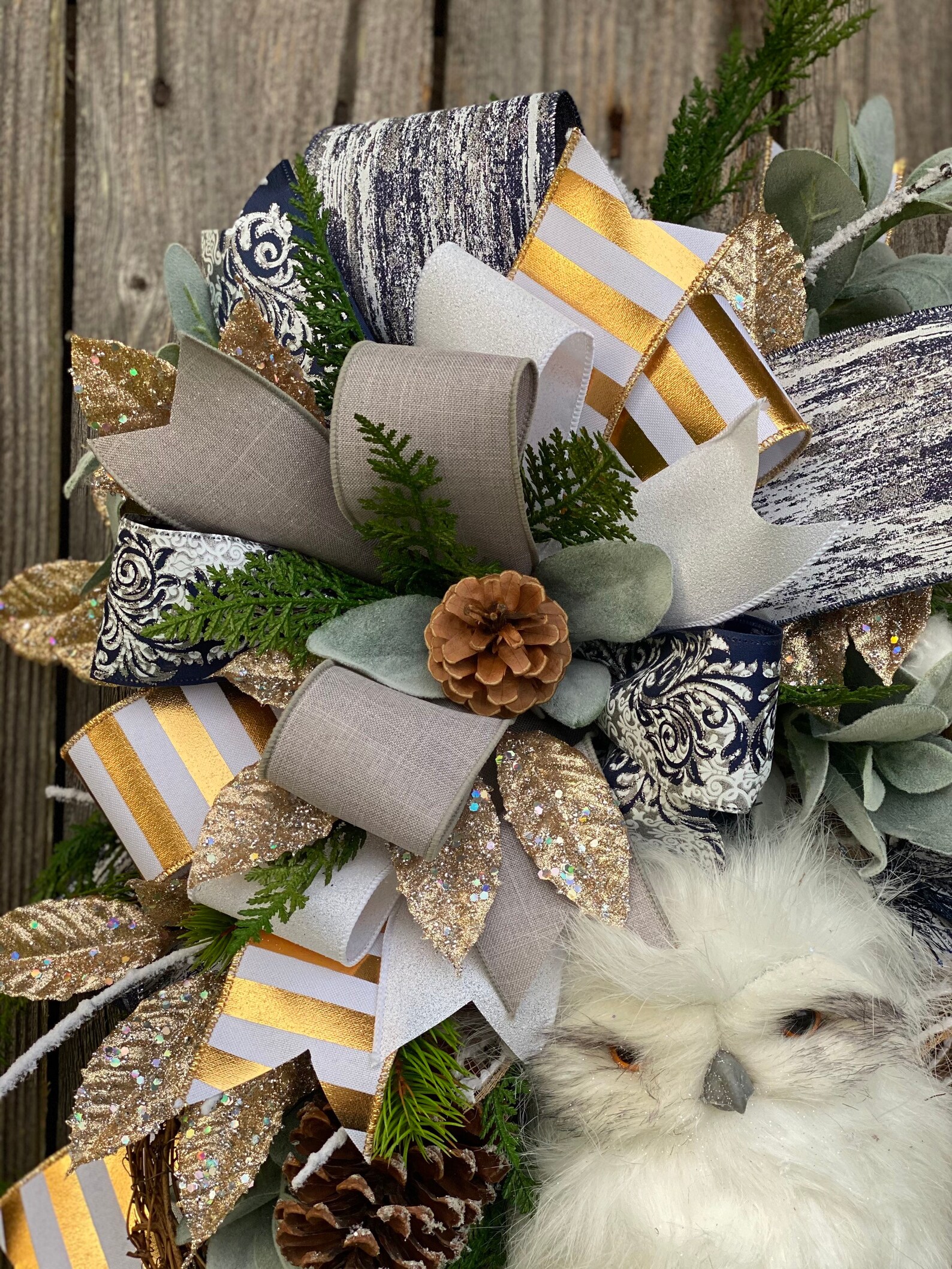 Rustic Swag, Owl Swag, Rustic Owl Swag, Rustic Elegant, Christmas Decor ...