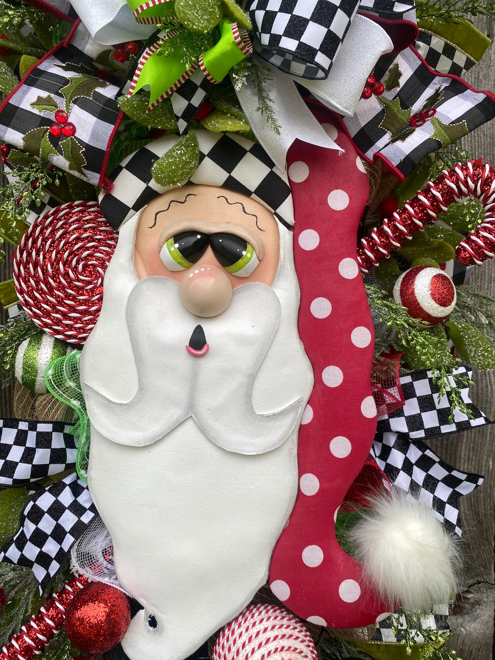 Santa Claus Swag Christmas Swag Christmas Decor Santa - Etsy.de