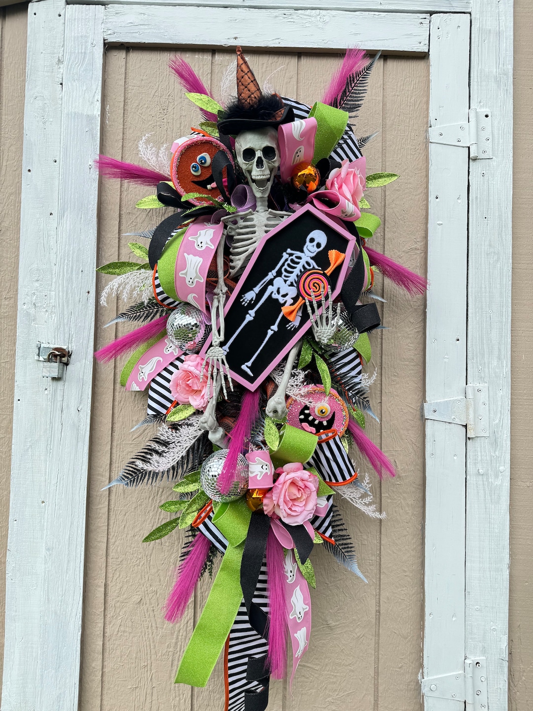 Skeleton Swag, Skeleton Decor, Halloween Swag, Halloween Decor, Home ...