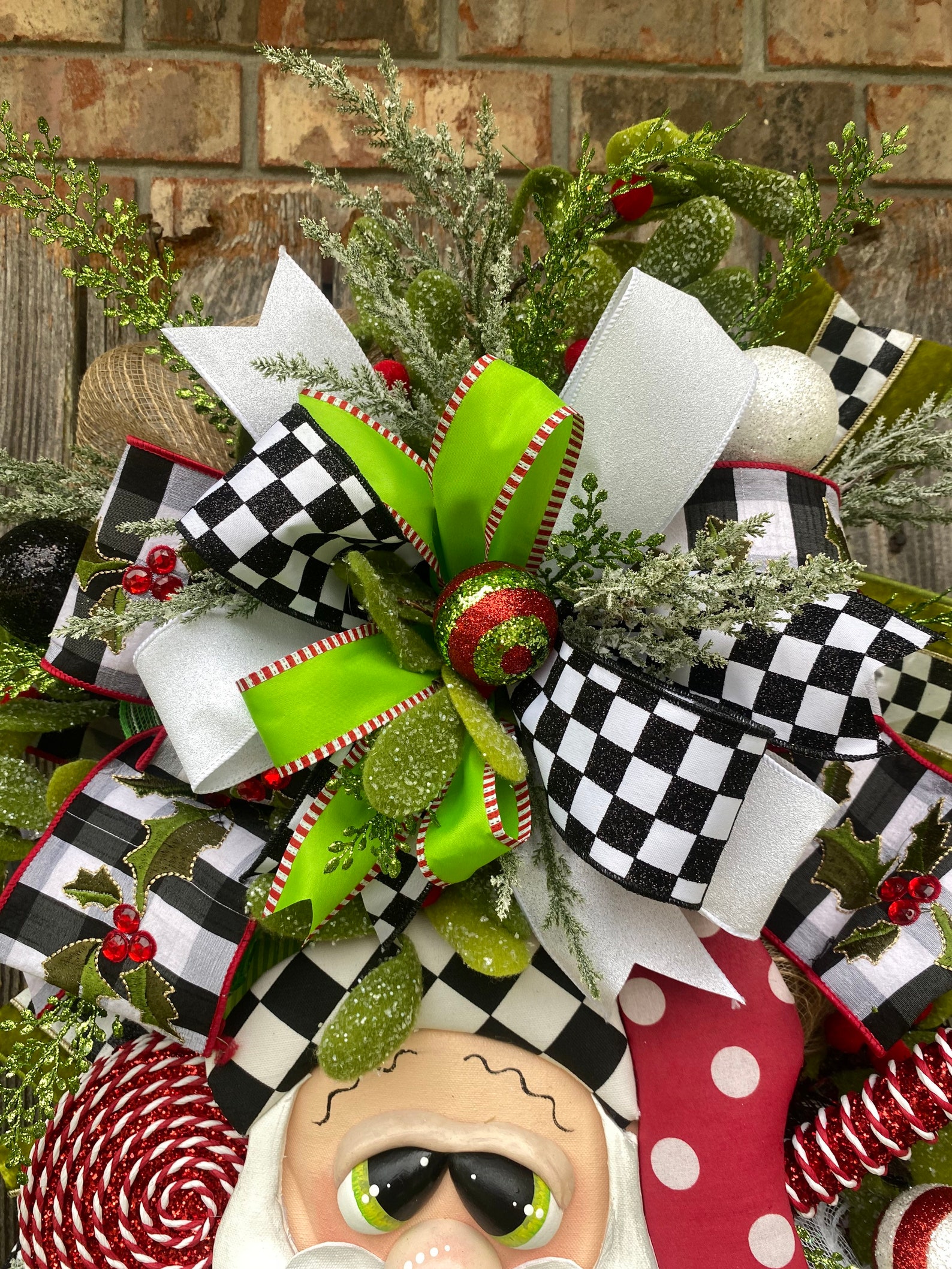 Santa Claus Swag Christmas Swag Christmas Decor Santa - Etsy.de