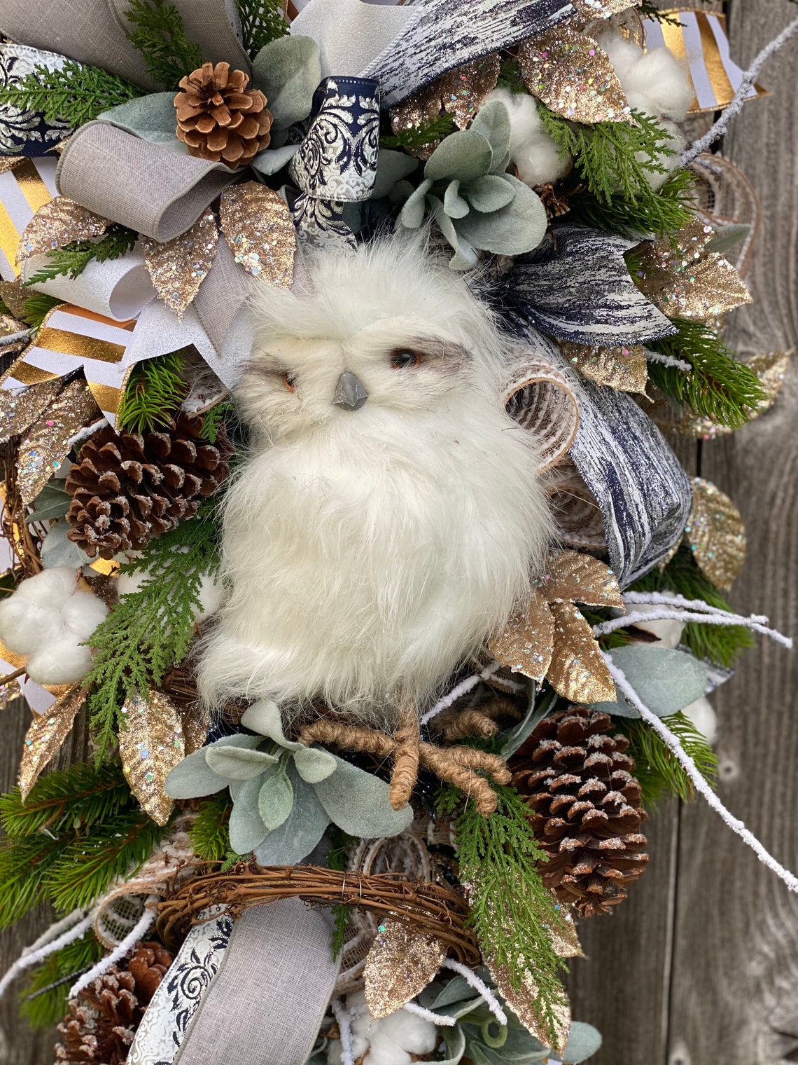 Rustic Swag, Owl Swag, Rustic Owl Swag, Rustic Elegant, Christmas Decor ...