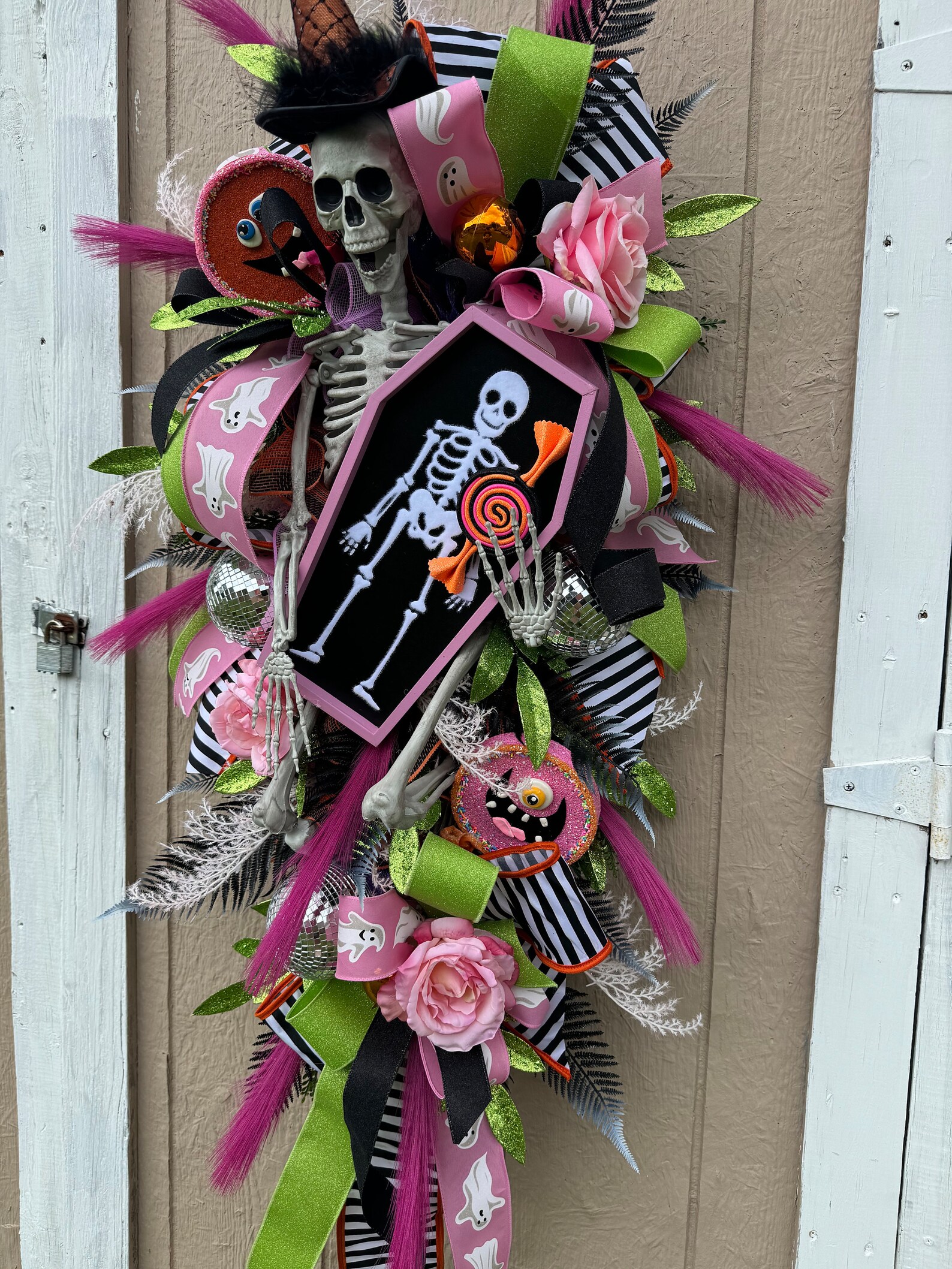 Skeleton Swag, Skeleton Decor, Halloween Swag, Halloween Decor, Home ...