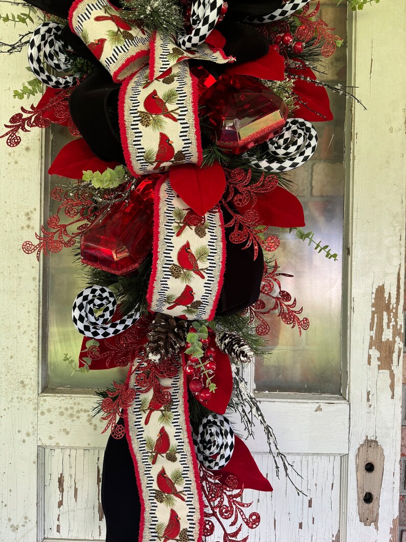 Cardinal Swag, Christmas Swag, Christmas Decor, Cardinal Decor, Home ...