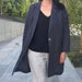 Long Washed Soft Linen Jacket With Button Pockets and Collar - Etsy