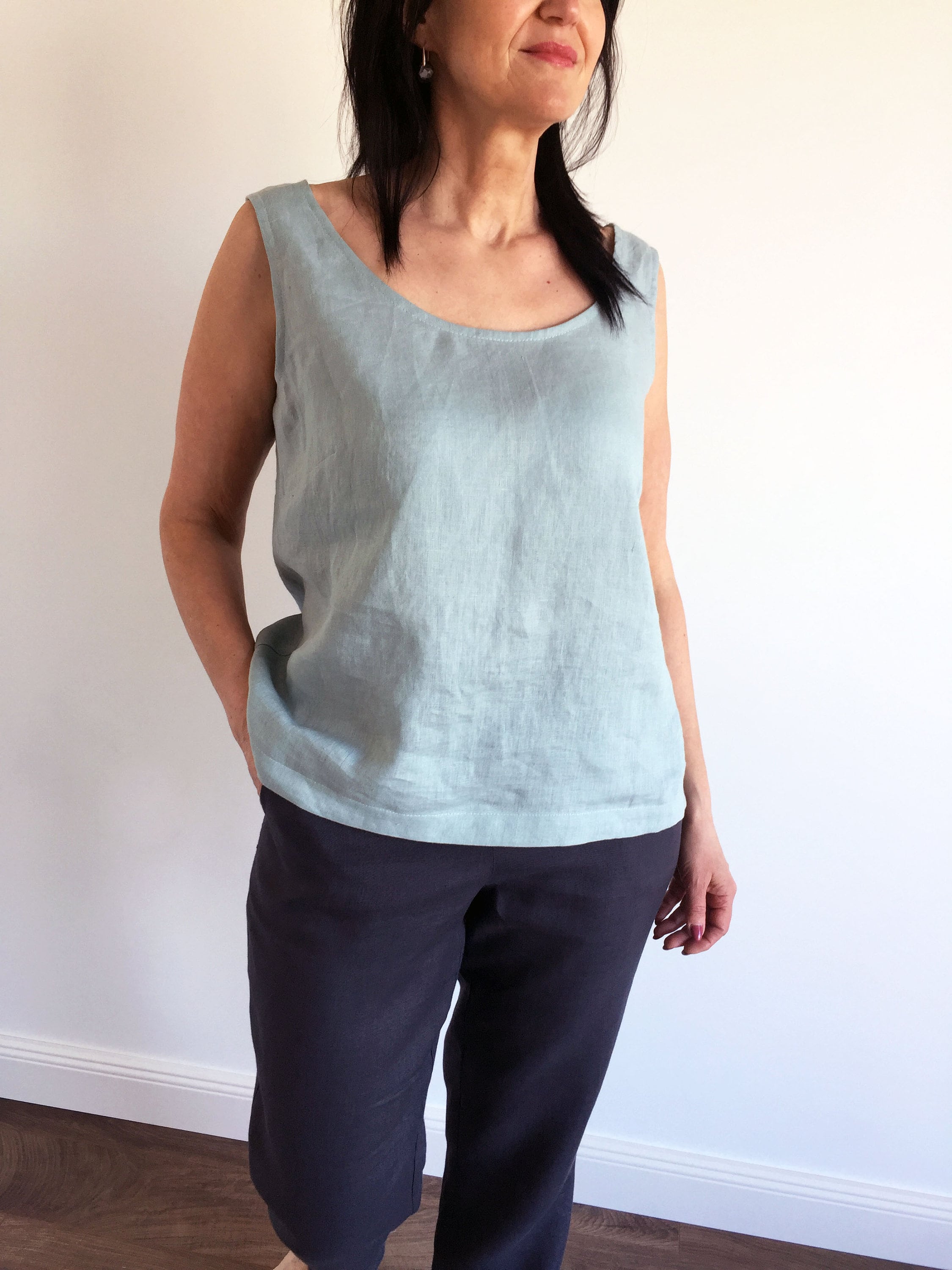 Linen Tank Top, Summer Linen Blouse, Womens Linen Top, Linen T Shirt ...