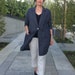 Long Washed Soft Linen Jacket With Button Pockets and Collar - Etsy