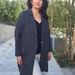 Long Washed Soft Linen Jacket With Button Pockets and Collar - Etsy