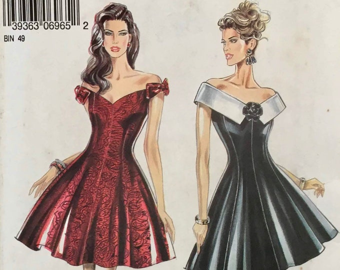 UNCUT New Look 6965. Rare Vintage '70s Cocktail, Flared Dance, Formal ...