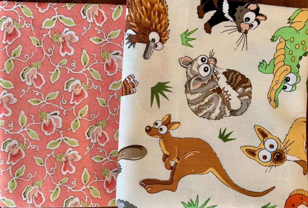 Australian Animals & Floral Fat Quarters: Quilting Cotton Fabric - Etsy