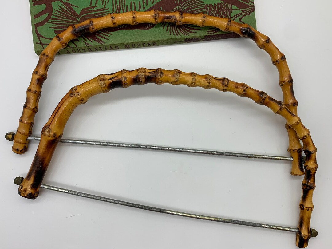 Pair of Bamboo 'D' Shape Handles, Steam Bent, Hand Craft Bag Handles ...
