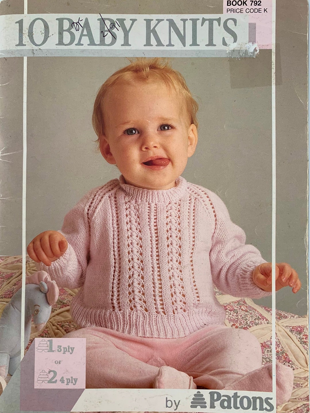 PATONS 792. 20 BABY Hand Knit Patterns - Jumper, Smock, Cardigan ...