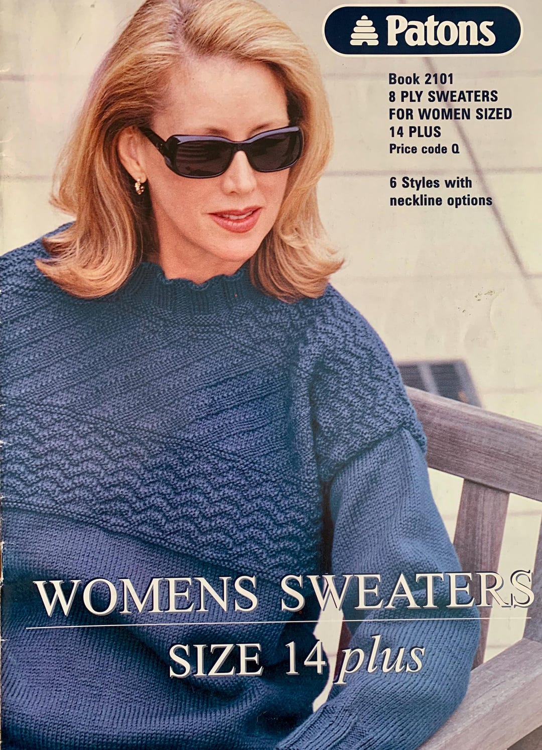 Plus Sizes - SWEATERS/ JUMPERS Patterns, Patons 2101. 6 Styles ...