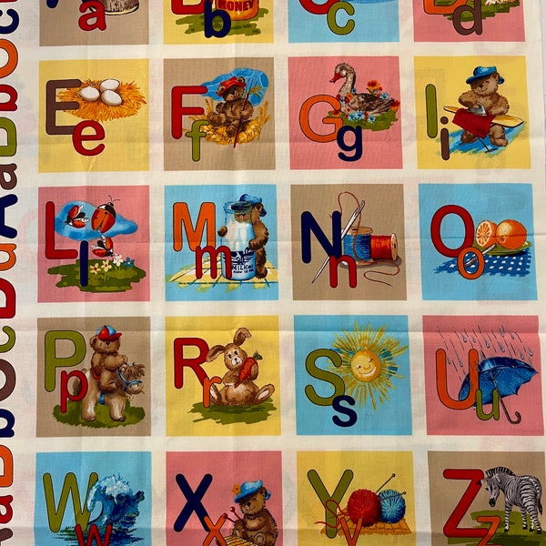 Alphabet Fabric - Etsy