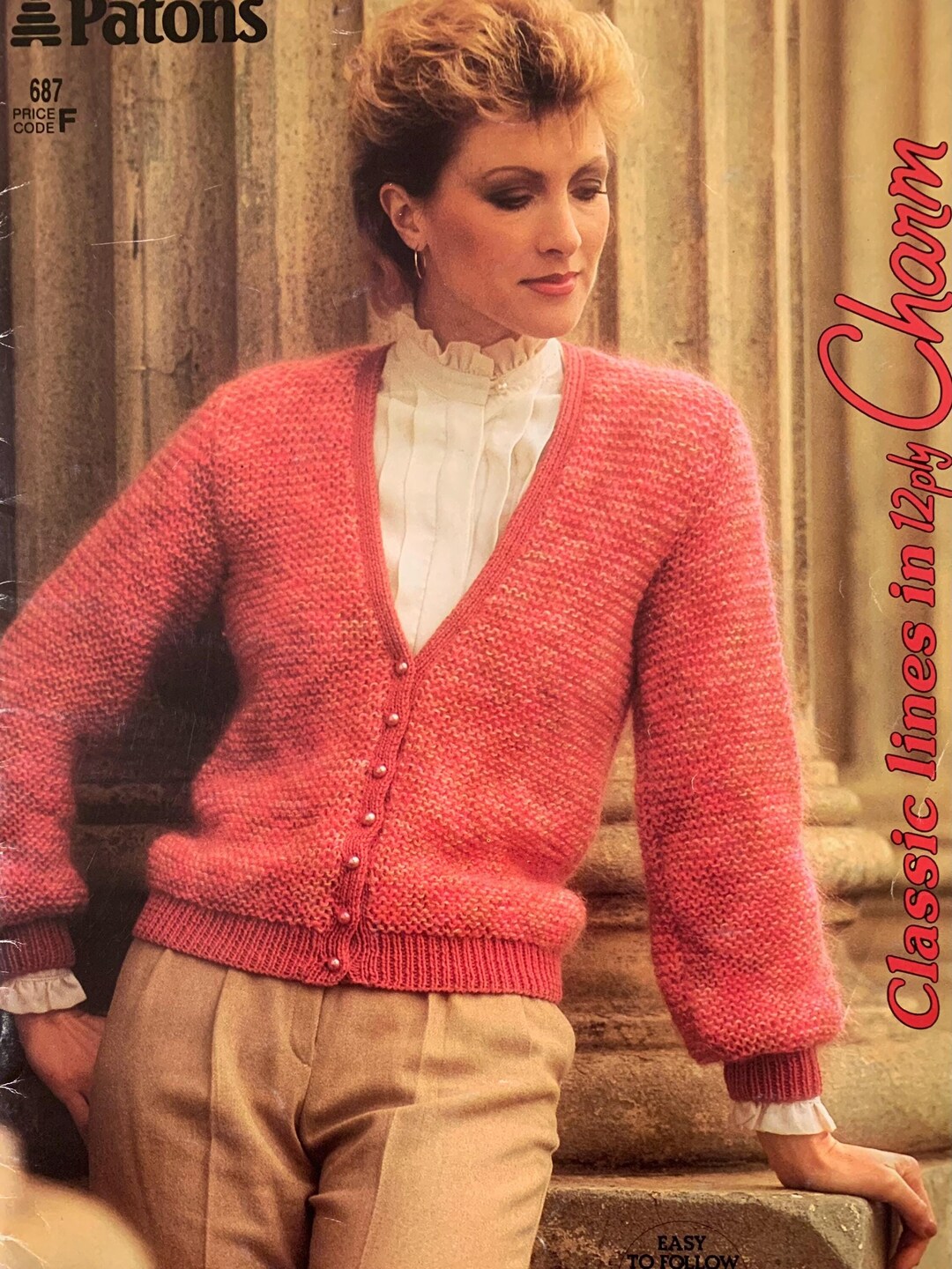 MOHAIR Knitting PATONS 687. Chunky Knits With Classic Lines Cardigans ...