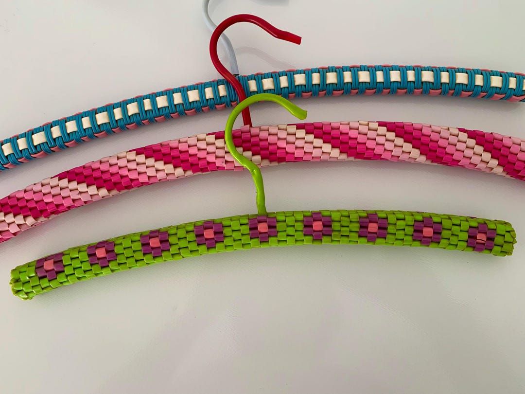 TRIO of Vintage Plastic Tubing Coat Crafted Hangers, '60s Retro Home ...