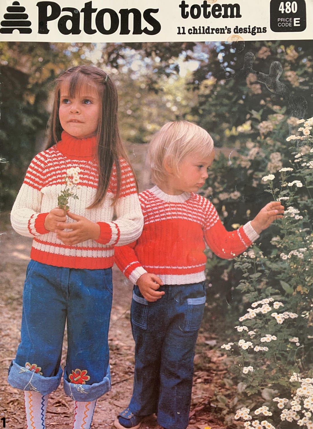Patons TOTEM 480. 11 Designs - Children's Knit and Crochet Pattern Book ...