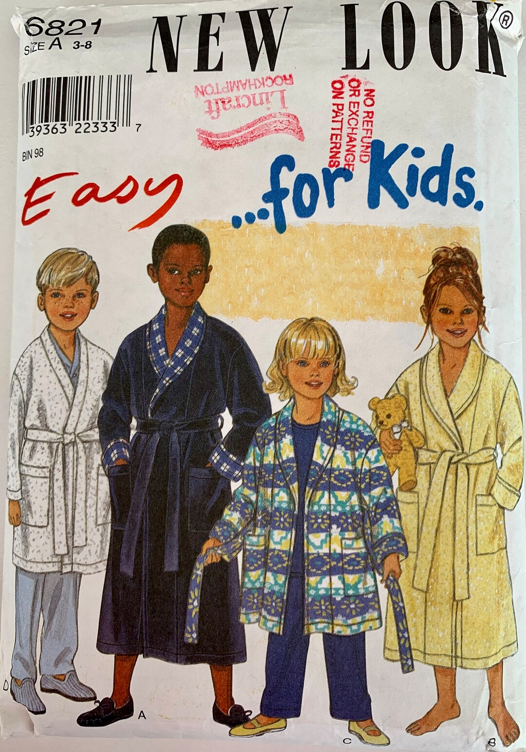 New Look CHILD 6821. Dressing Gown/ Robe in 4 Styles Bed - Etsy Österreich