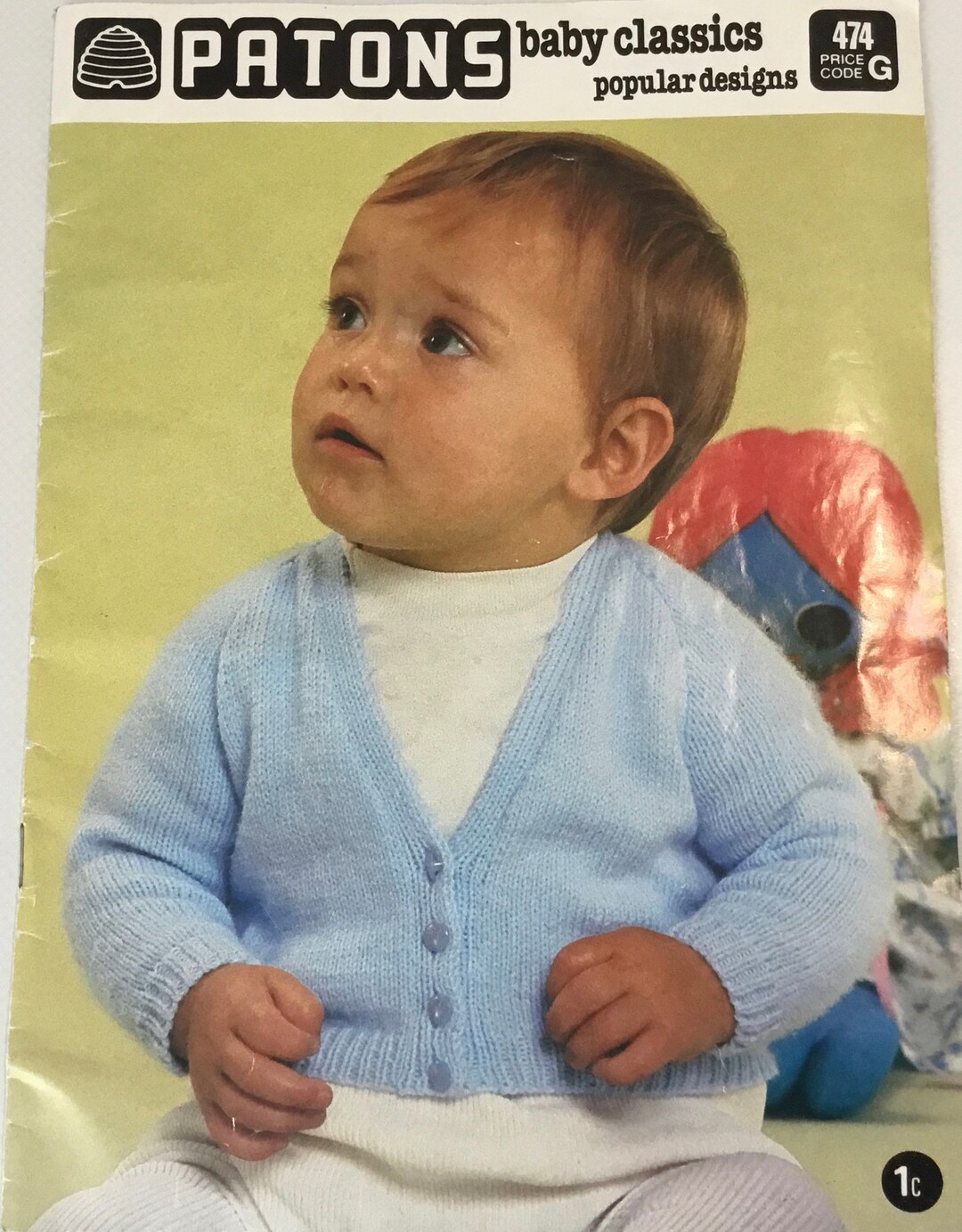 PATONS No. 474. BABY Classics Knitting Patterns. Jumpers and Cardigan ...