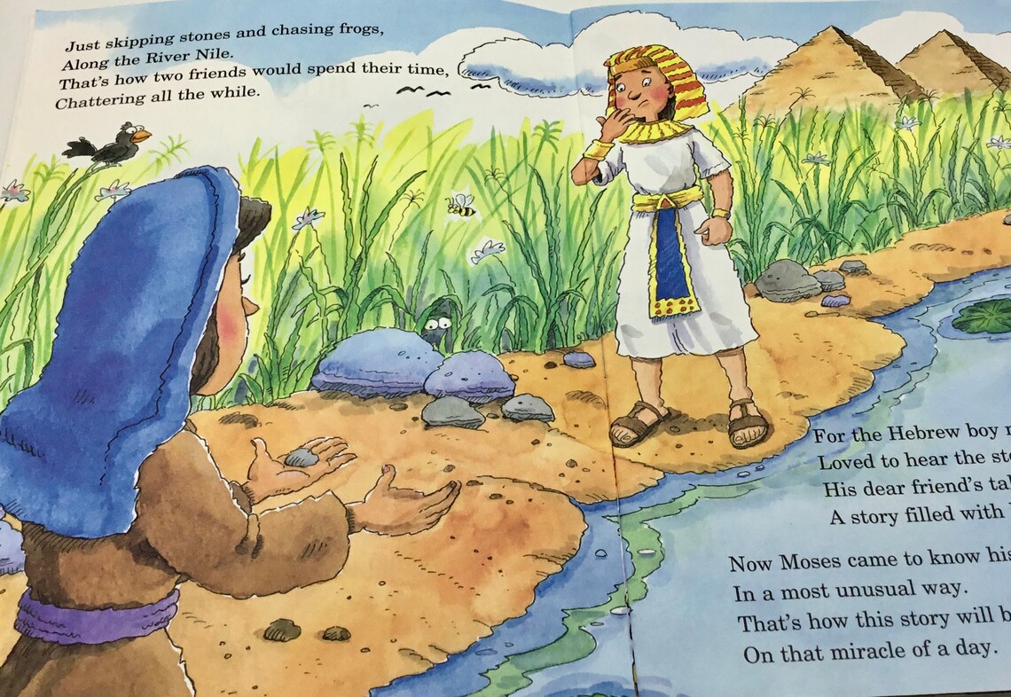 Tiny Baby Moses arch Books Story of Moses and River Nile by - Etsy