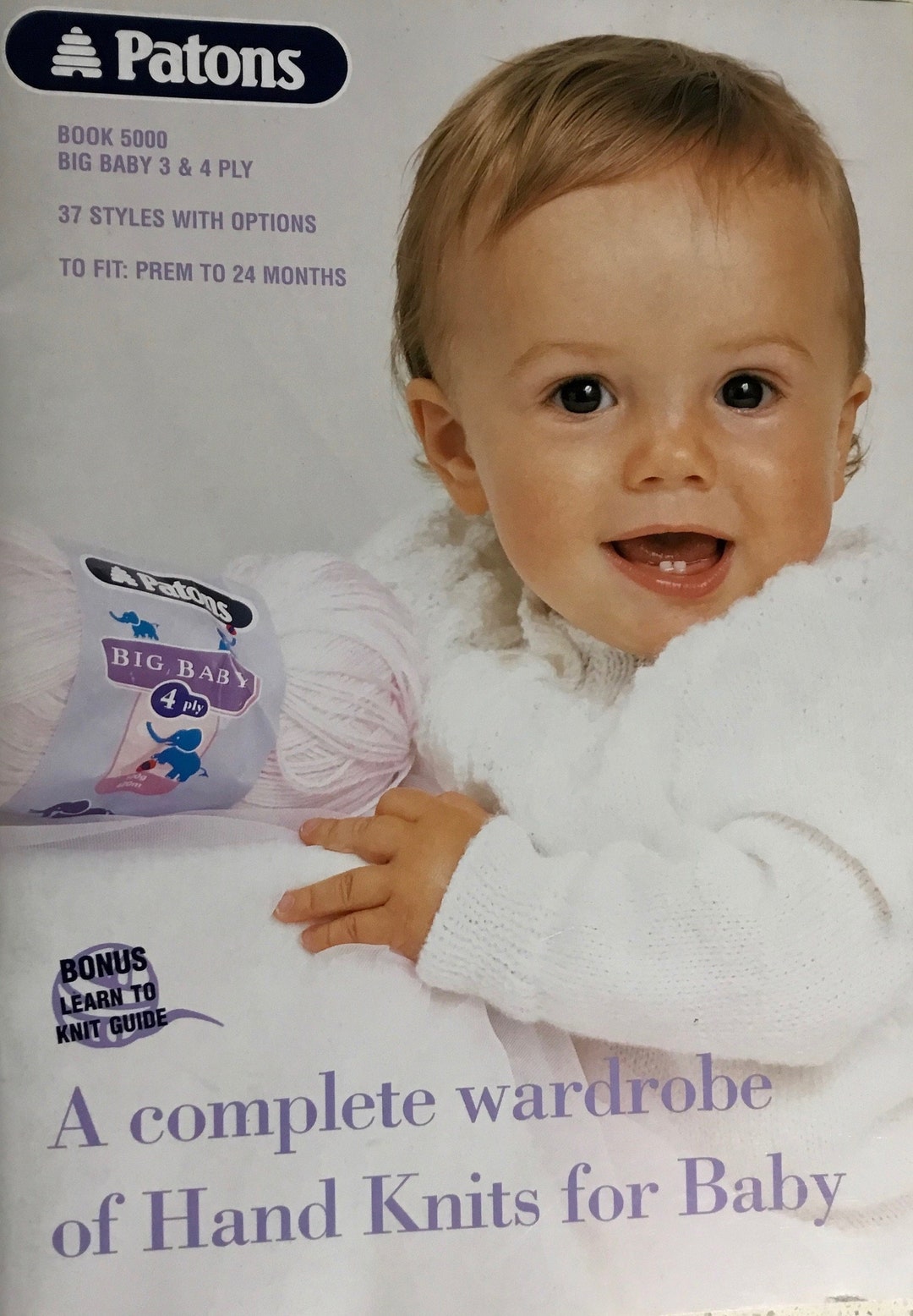 PATONS Baby Book 5000. Complete Hand Knits Wardrobe Prem 24 - Etsy