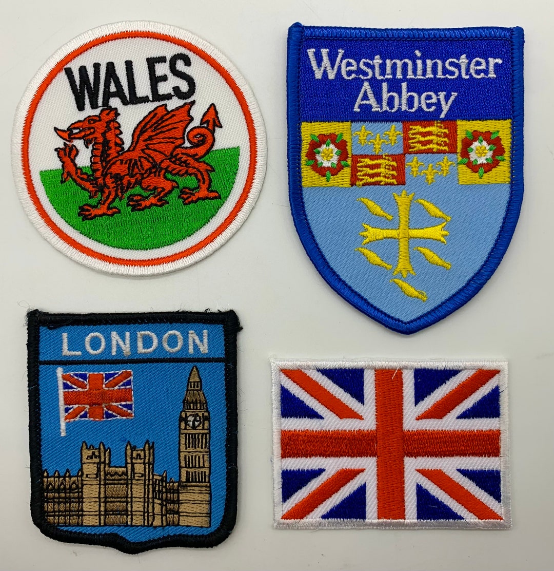 British Isles Embroidered and Cloth VTG Souvenir Patches Union Jack ...