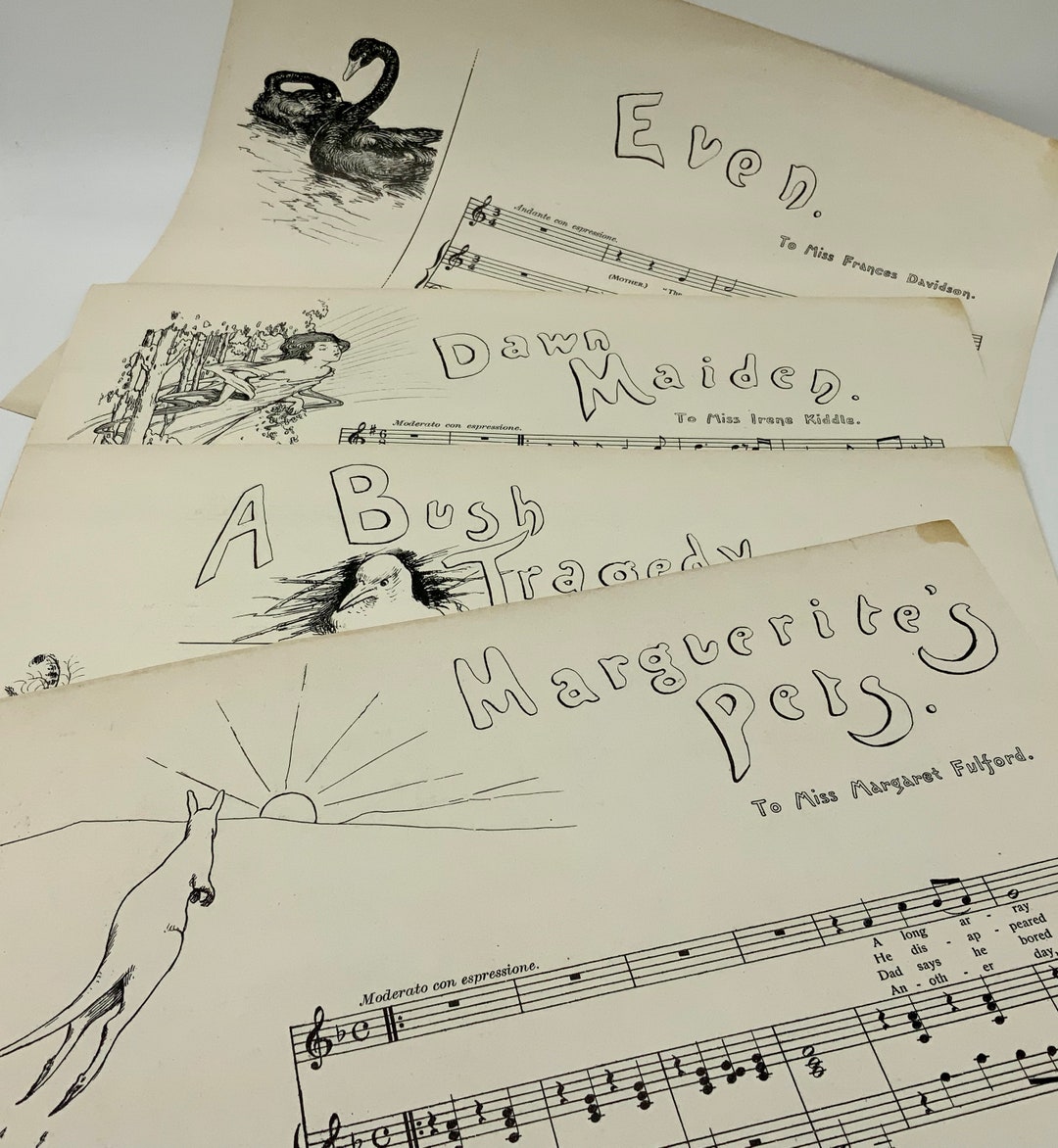 60 Sheets of Music Assorted Vintage Sheet MUSIC, Beautiful ...