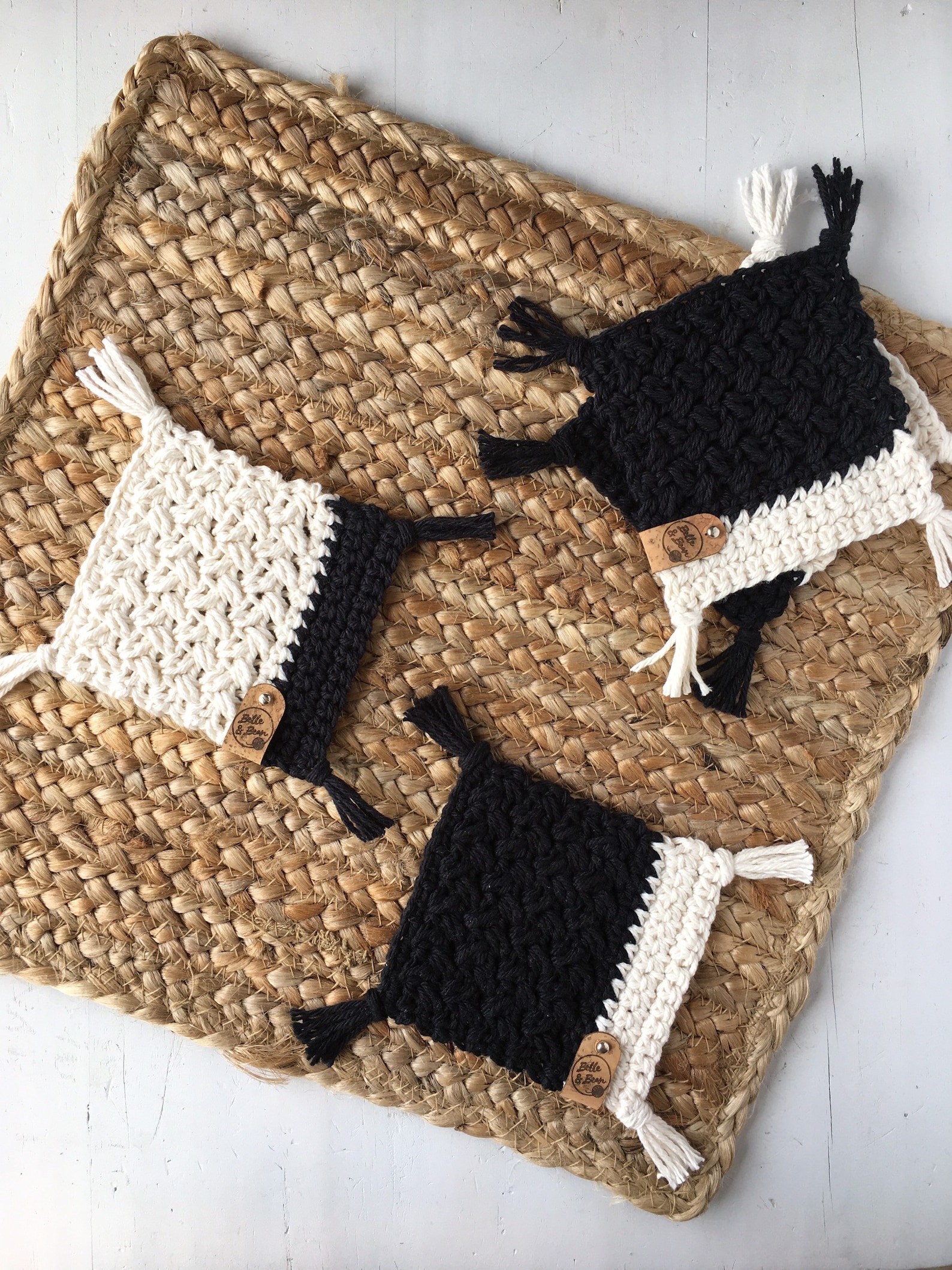 Boho Farmhouse Crochet Patterns, Easy Crochet Patterns, Crochet Coaster ...