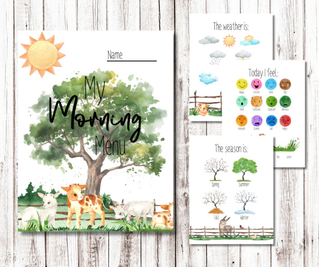 Morning Menu, Homeschool, Preschool Worksheets, Morning Basket ...