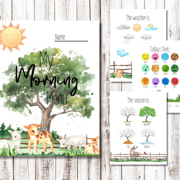 Printable Homeschool Morning Menu - Etsy