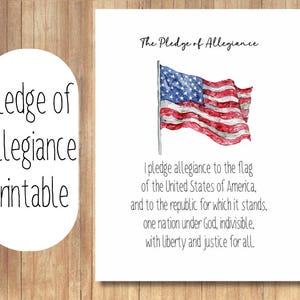 Pledge of Allegiance Printable, Homeschool Wall Decor, School Prints ...