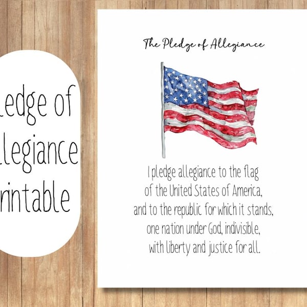 Pledge of Allegiance - Etsy