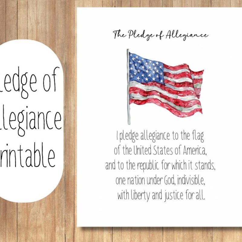Pledge of Allegiance - Etsy