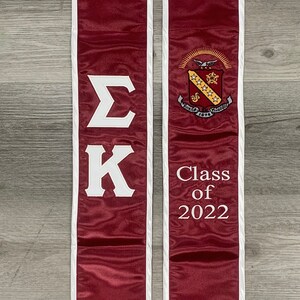 Sigma Kappa Graduation Sash Stole - Etsy