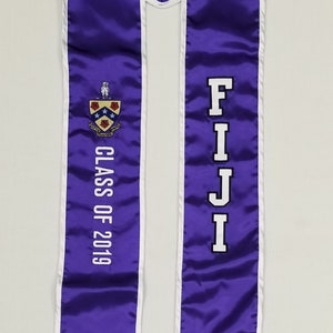 Phi Gamma Delta FIJI Graduation Sash Stole - Etsy