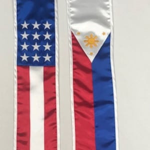 Filipino American Flag Stole - Etsy