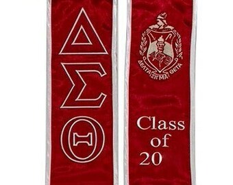 Delta Sigma Theta Customized Graduation Stole Sash With Stole Garment ...