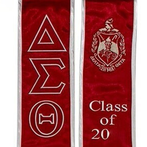 Delta Sigma Theta Graduation Sash Stole - Etsy