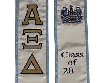Alpha Delta Pi Graduation Sash Stole | Etsy
