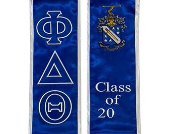 Phi Gamma Delta FIJI Graduation Sash Stole | Etsy