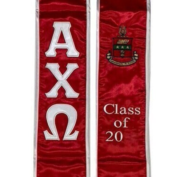 Alpha Chi Omega Graduation Stoles - Etsy