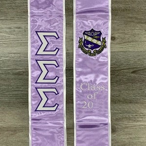 Sigma Sigma Sigma Graduation Sash Stole - Etsy