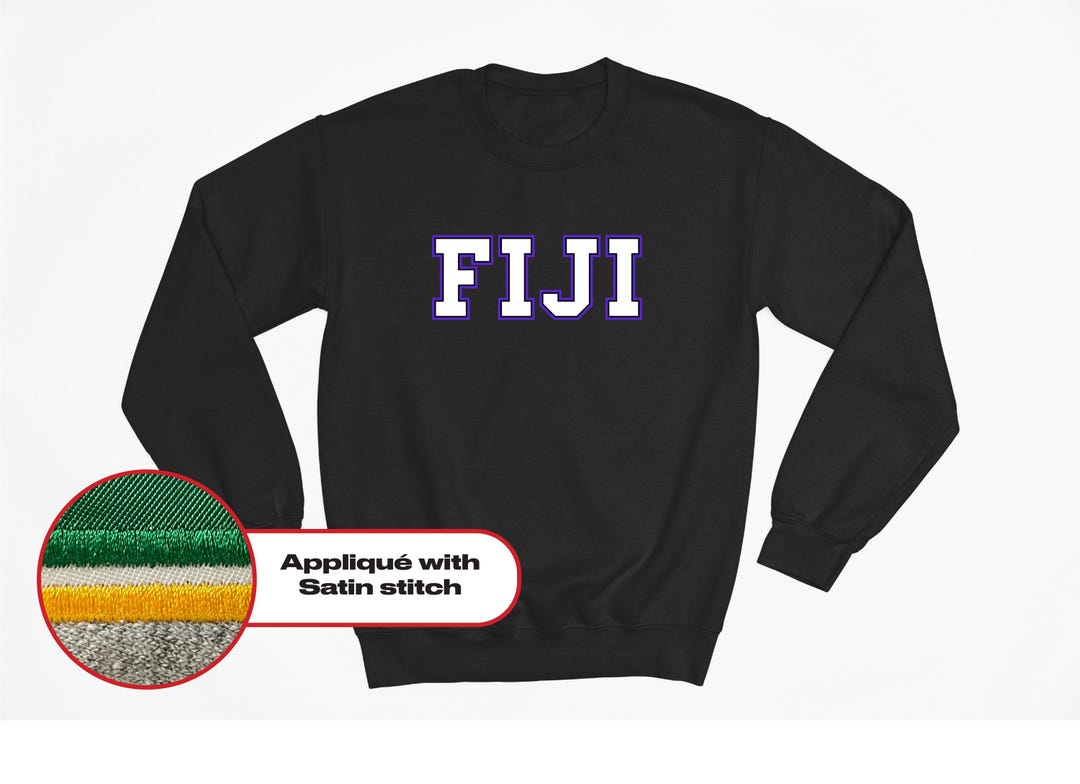 FIJI (phi Gamma Delta) Greek Letter Fleece Sweatshirt – Custom ...