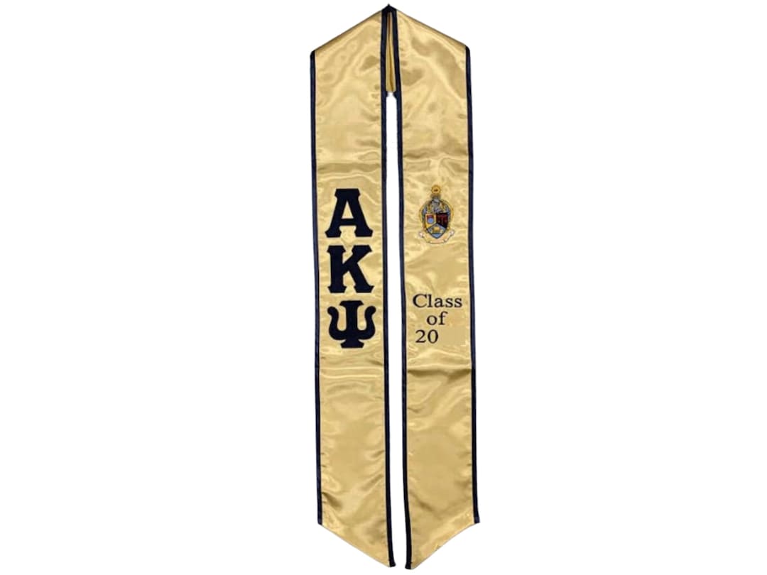 Alpha Kappa Psi Graduation Stole Sash (gold) - Etsy