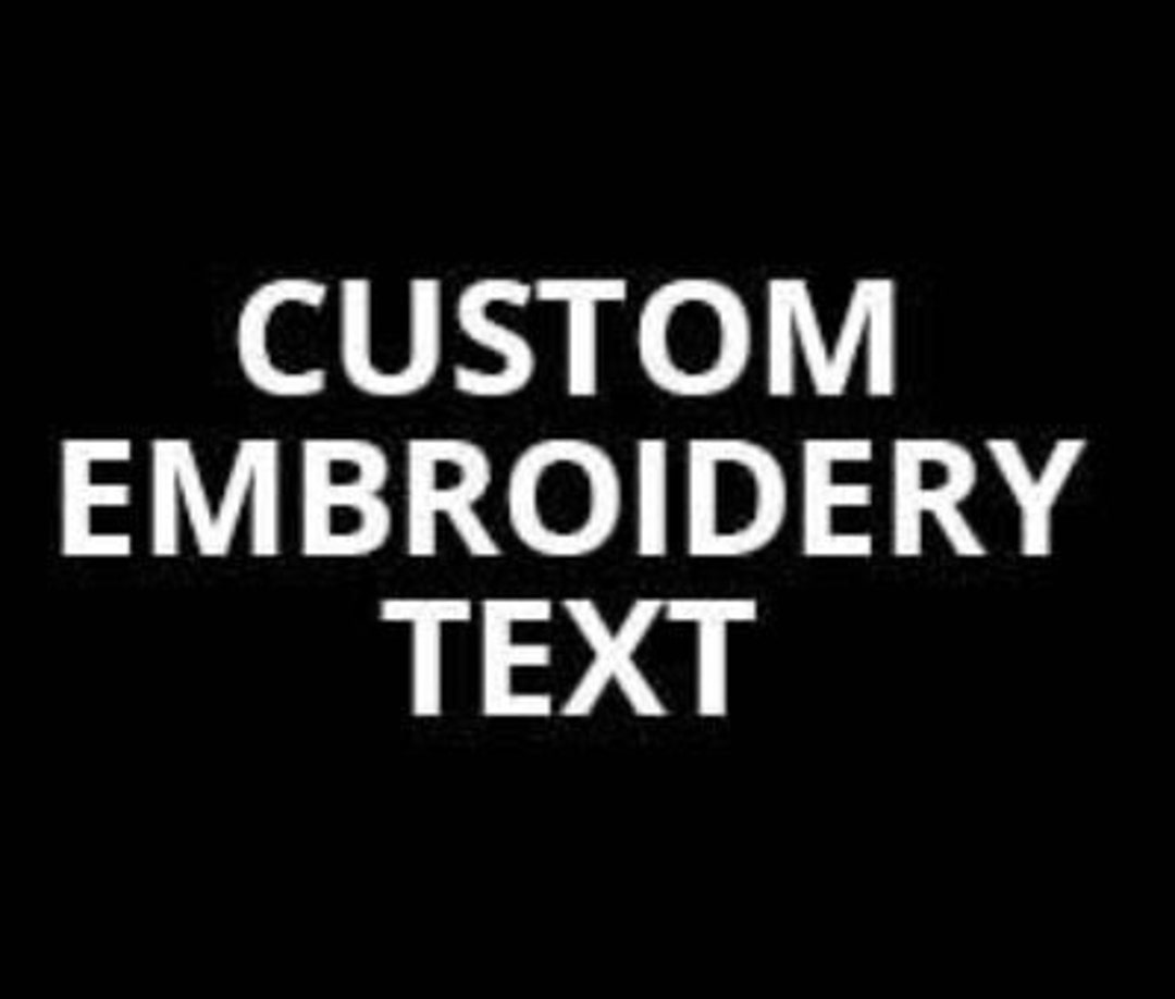 Custom Embroidery - Etsy