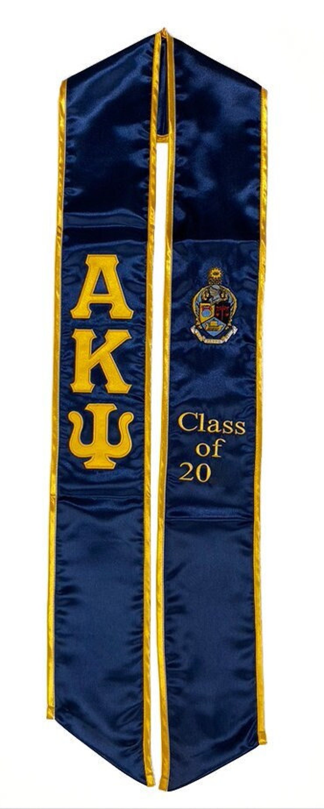 Alpha Kappa Psi Graduation Stole Sash navy - Etsy