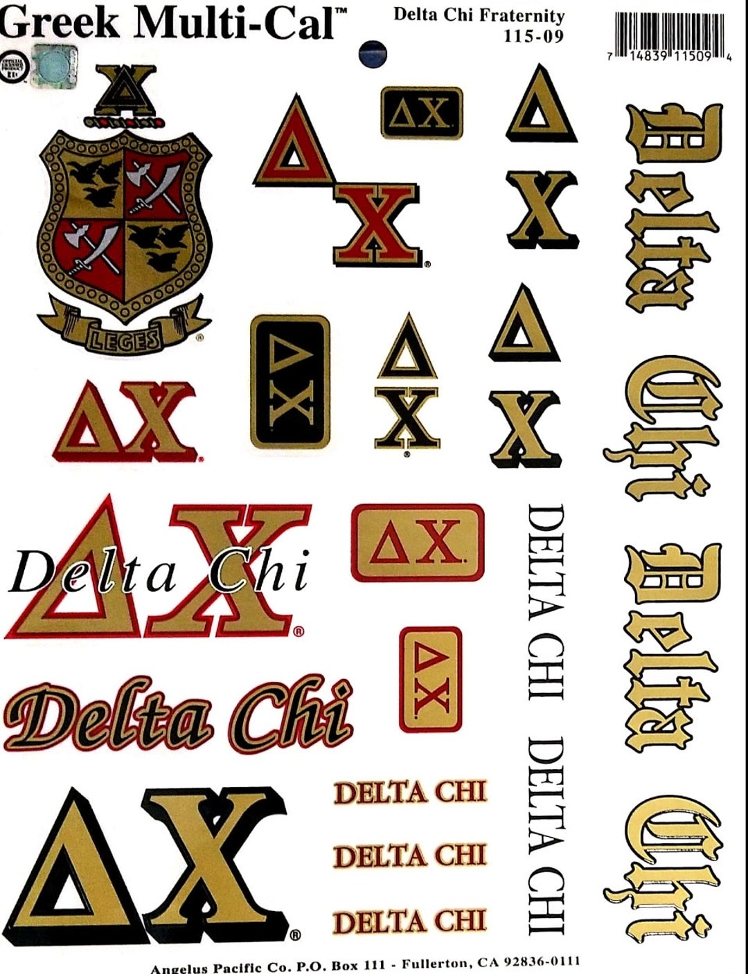 Delta Chi Multical Sticker - Etsy