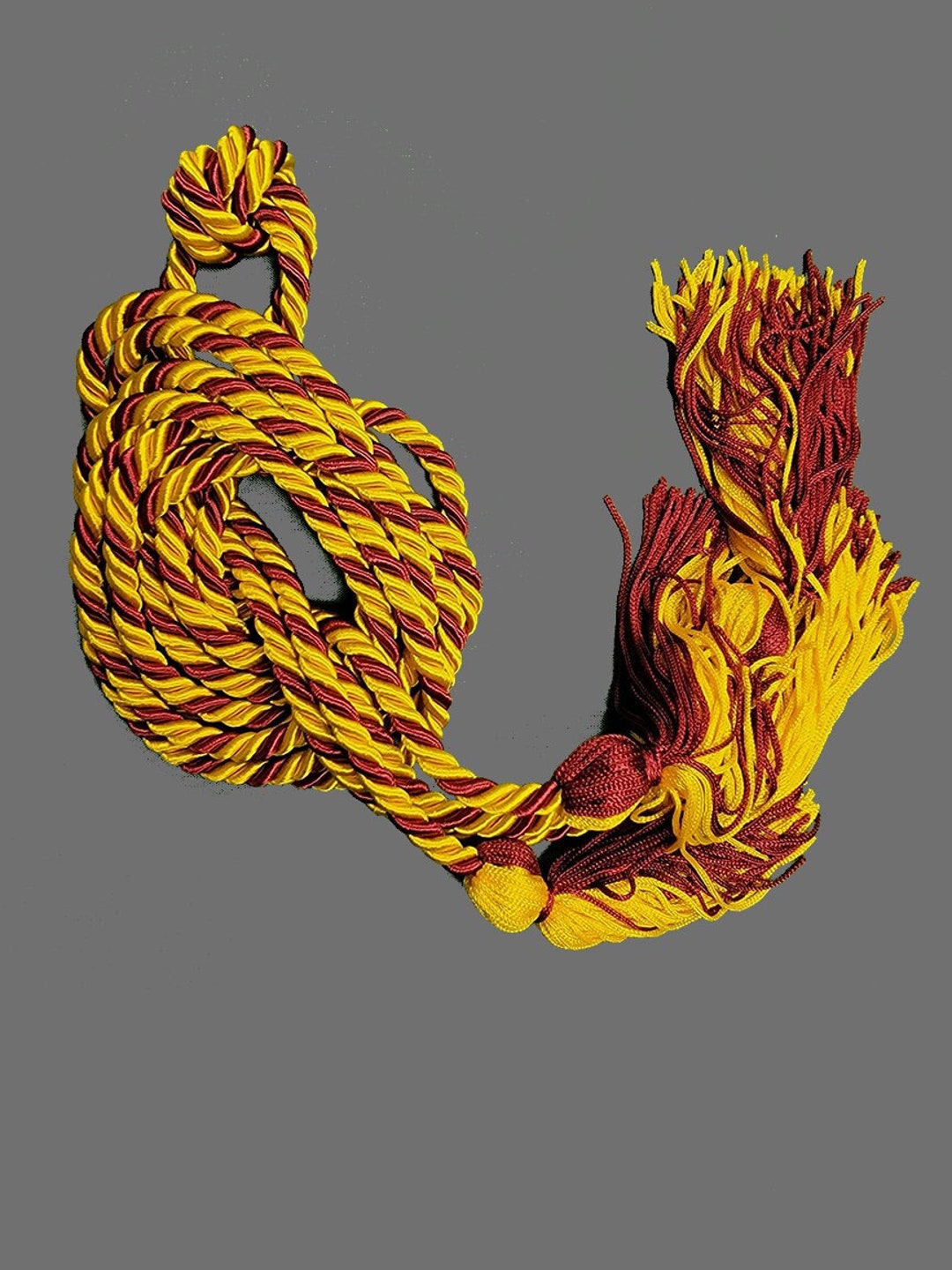 Graduation Cord / Honor Cords Intertwined Maroon and Gold - Etsy