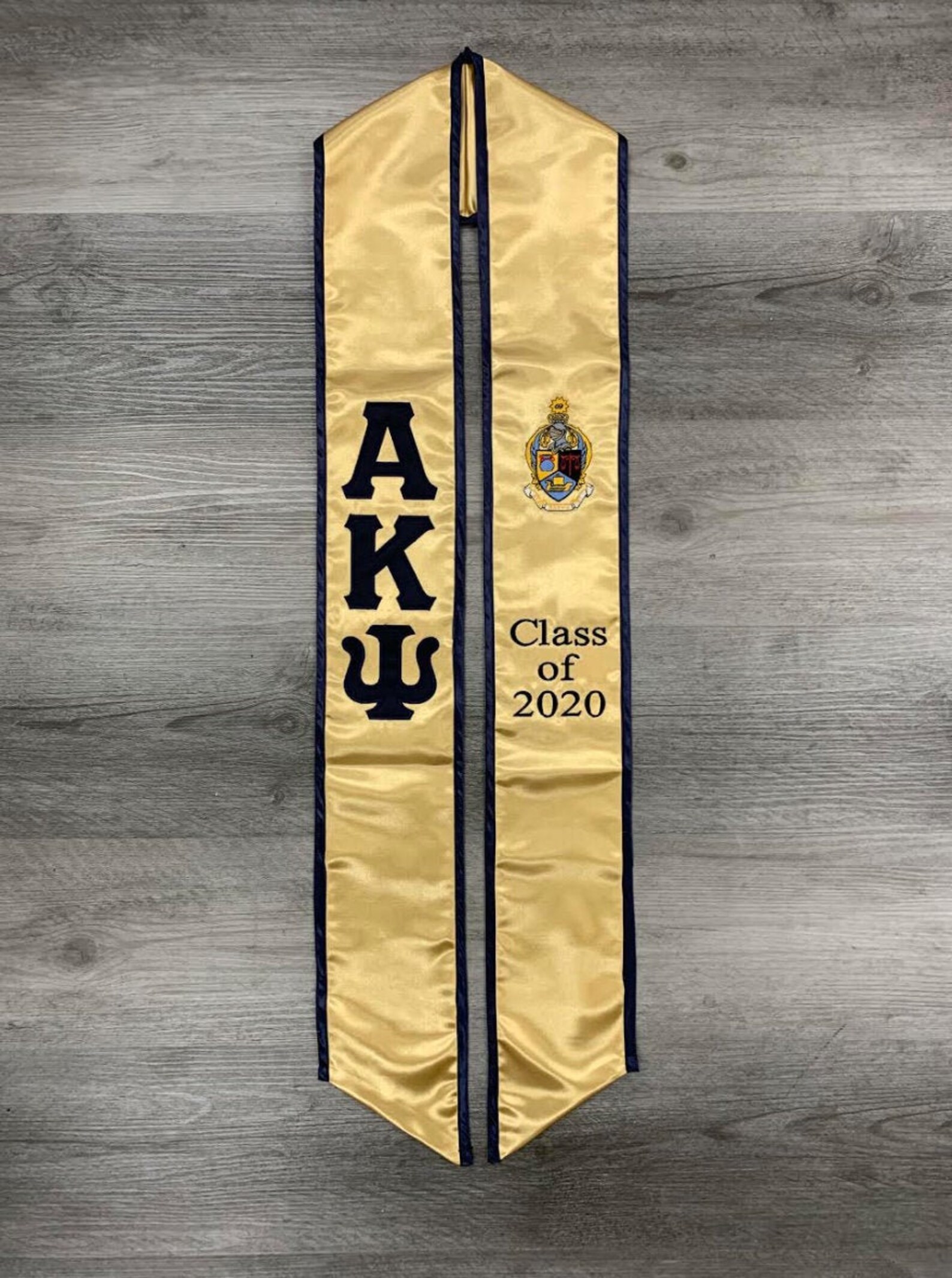Alpha Kappa Psi Graduation Stole Sash (gold) - Etsy