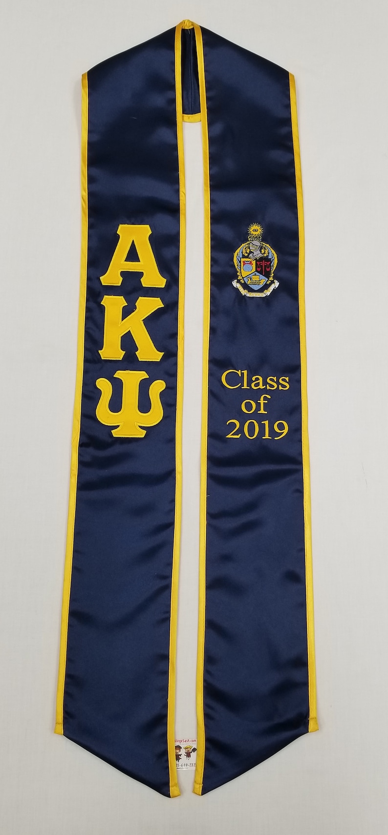 Alpha Kappa Psi Graduation Stole Sash navy - Etsy